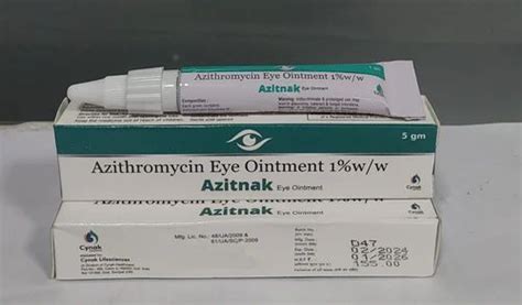 Azithromycin Eye Ointment Packaging Size 5 Gm At Rs 155piece In Sonipat