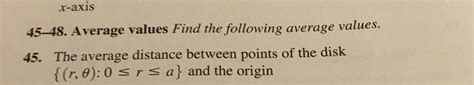 Solved Average Values Find The Following Average Values Chegg