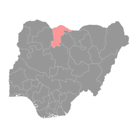 Premium Vector Katsina State Map Administrative Division Of The