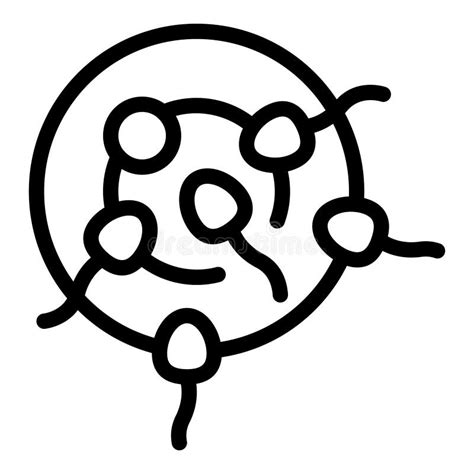 Abstract Science Icon With Connected Nodes Stock Illustration