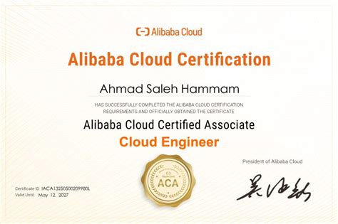 Alibabacloud Cloudengineer Cloudcomputing Certification Careergrowth Ahmad Hammam 10