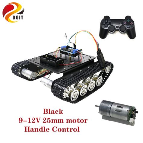 Ps2 Handle Control Metal Shock Absorbing Tank Chassis Ts100 Smart Crawler Rc Robot With Wireless