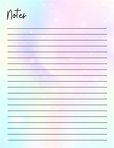 Lecture Note Template Notes Template Lectures Notes Printable Planner Pages