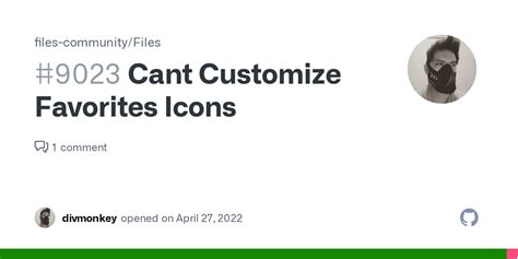 Cant Customize Favorites Icons · Issue 9023 · Files Communityfiles · Github