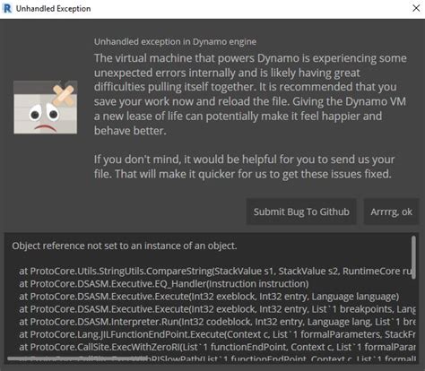 dynamo script crash dynamo