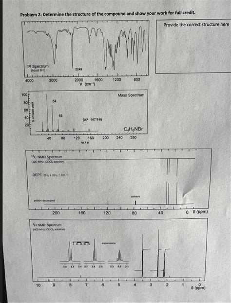 Problem Determine The Structure Of The Compound Chegg