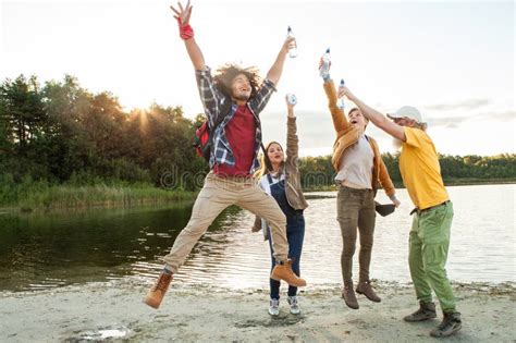 Exuberant Joy By The Lakeside Stock Image Image Of Celebration