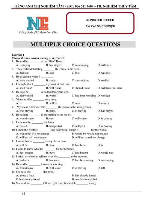 SOLUTION Reported Speech Tr C Nghi M Studypool