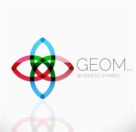 Premium Vector Logo Linear Abstract Geometric Icon