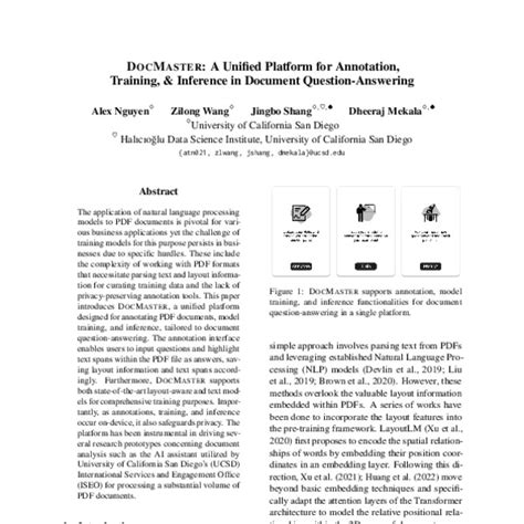 Docmaster A Unified Platform For Annotation Training And Inference In Document Question