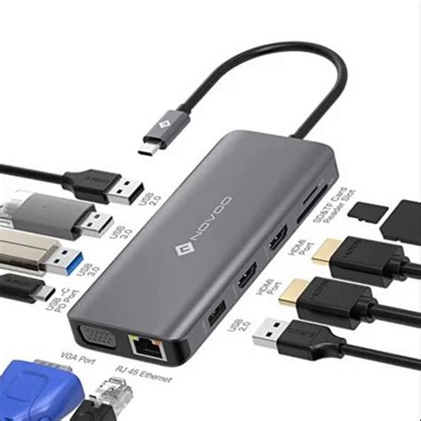 Usb 3 0 Usb 2 0 Novoo 11 In 1 Type C 11 In 1 Hub NVHUBGY11PDNS Cable 0 2m Drak Grey At 4320