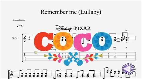 【guitar】remember Me Coco Disney Pixar Lullaby Vers ギターtab譜 By