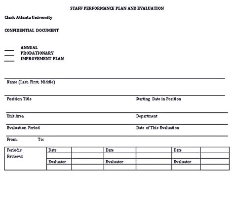 Performance Plan Template Room Surf Com