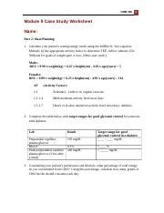 Module Case Study Worksheet Docx NHM Module Case Study Worksheet Name Part Meal