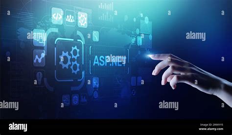 ASP NET Development Programming Language Concept On Virtual Screen Stock Photo Alamy