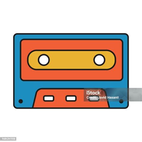 빈티지 음악 카세트 레트로 Dj 사운드 테이프 1980년대 레이브 파티 스테레오 믹스 올드 스쿨 레코드 기술 벡터 오래된 90