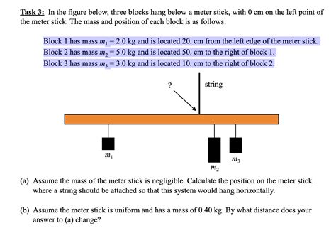 Task 3 In The Figure Below Three Blocks Hang Below