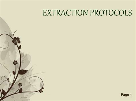 Extraction Pptppt