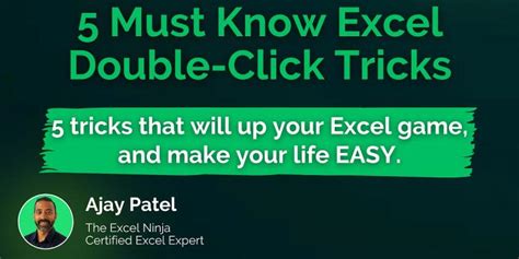 5 Must Know Excel Double Click Tricks Ajay Patel