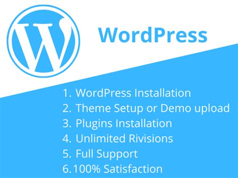 Wordpress Installation With Theme Setup And Customization Upwork
