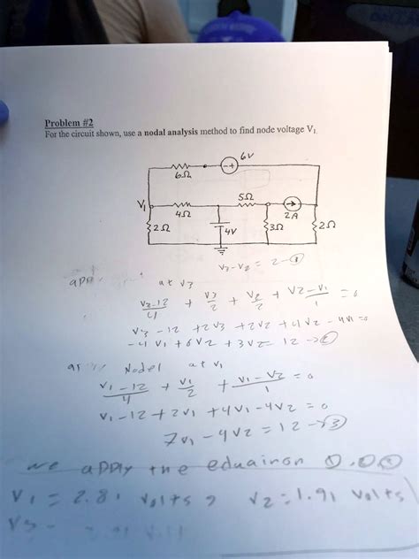 Solved Problem 2 Nodal Analysis For Circuit For The Circuit Shown