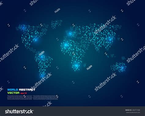 광선이 있는 벡터 월드 맵 그림 스톡 벡터로열티 프리 246771508 Shutterstock