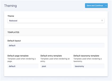 Settings Statamic 2 Docs