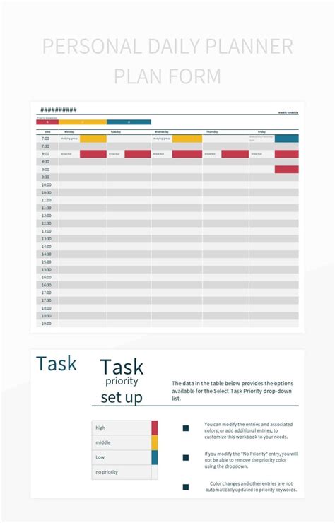 Daily Work Plan Report Excel Template And Google Sheets File For Free Download Slidesdocs