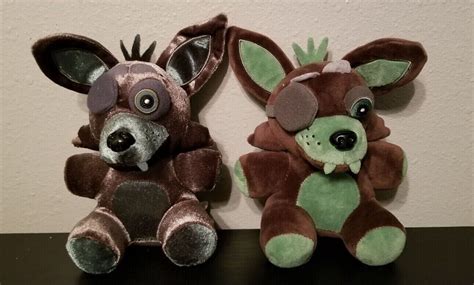 Five Nights At Freddys Phantom Foxy Black Gray Green Plush Funko 2016