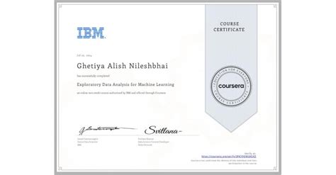 Alish Ghetiya On Linkedin Completion Certificate For Exploratory Data
