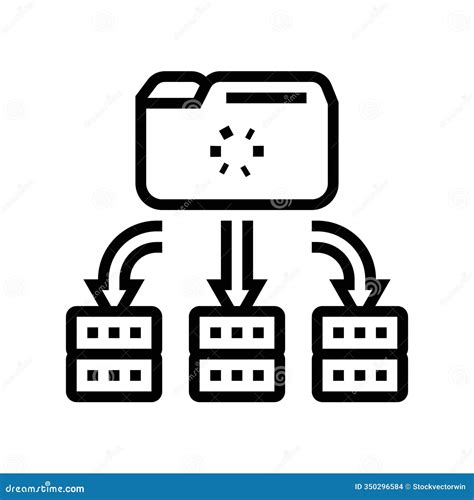 Load Balancer Data Center Color Icon Vector Illustration 353649528