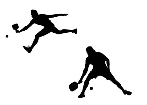 Pickleball Player Silhouette 22706185 Vector Art At Vecteezy