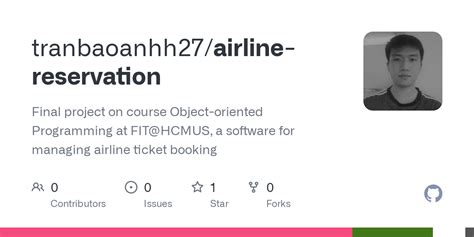 Github Tranbaoanhh27airline Reservation Final Project On Course