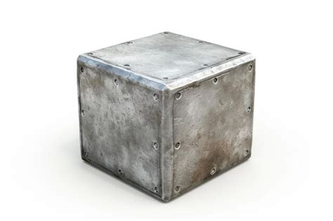 Metal Cube On A White Background Metal Cube On A White Background