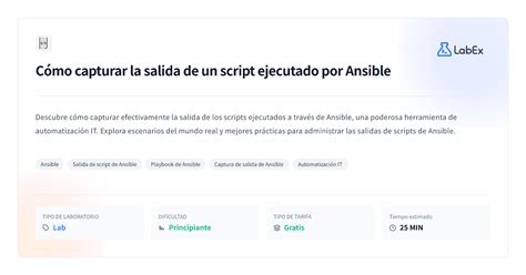 Captura De Salida De Scripts Ansible Guía Completa Labex