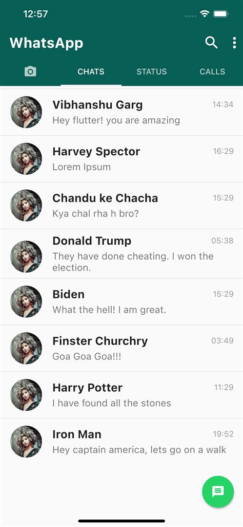 Github Vibhanshu2001day15flutterui This Is A Whatsapp Ui Clone Made Using Flutter