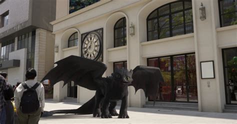 영화 드래곤 길들이기 실사 투슬리스 서울 광화문서 포착