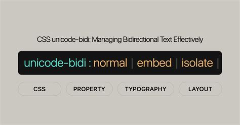 CSS Unicode Bidi Managing Bidirectional Text Effectively