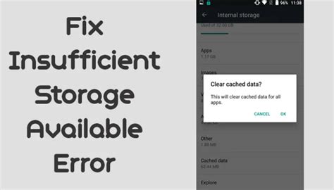 How To Fix Insufficient Storage Available Error On Android Phones Tips And Tricks