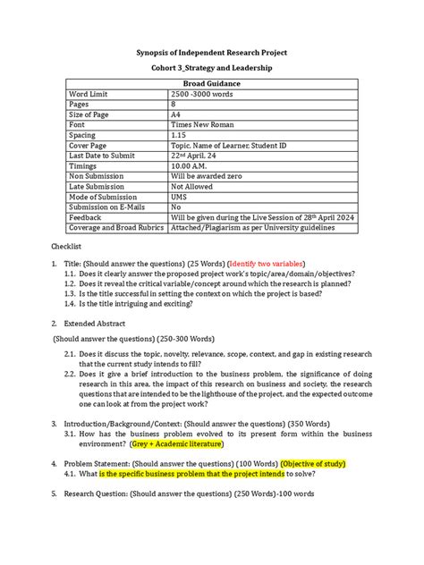 Format For Synopsis For Irp Strategy 070424 Pdf Theory Methodology