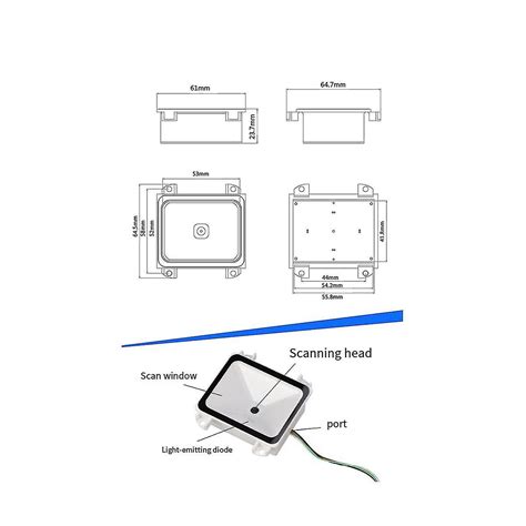 Embedded 2d Barcode Scanner Usb Qr Barcode Reader Rs232 Ttl Interface Kiosk Small Fixed