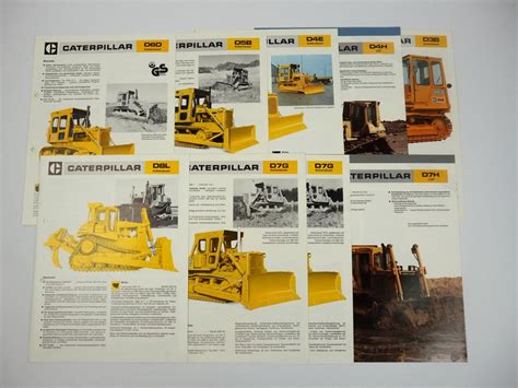 9 Prospekte Caterpillar D3b Bis D8l Kettendozer 1980er Jahre