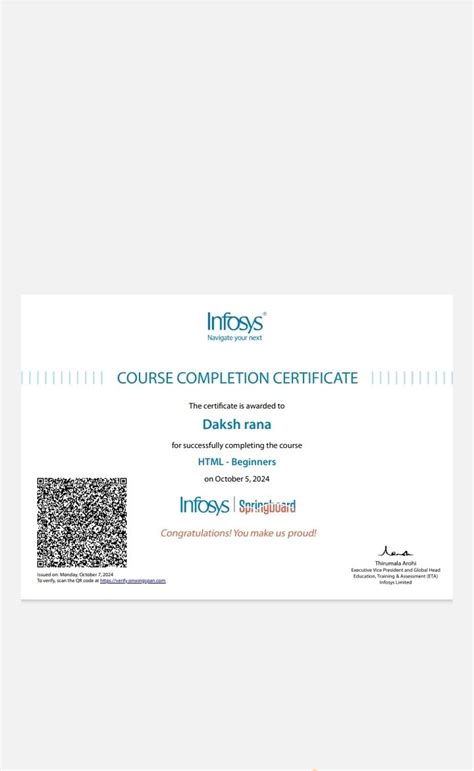 Webdevelopment Html Frontenddevelopment Continuouslearning Infosysspringboard Daksh Rana