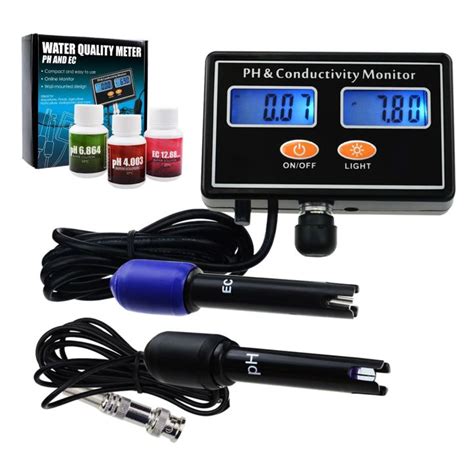 Digital Conductivity Monitor Tester Atc Ph And Ec Meter Wall Mountable