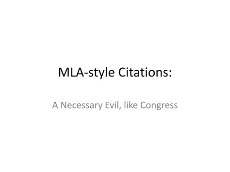 Mla Style Citations PDF Books And Literature