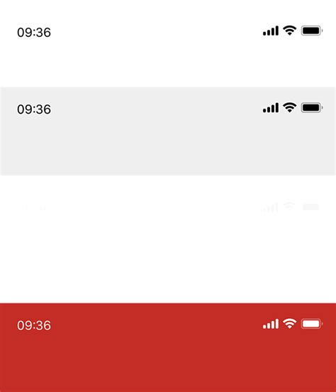 手机界面 顶部条 状态栏 电量条