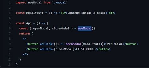 David Sling On Linkedin React Usemodal Reacthooks Modal