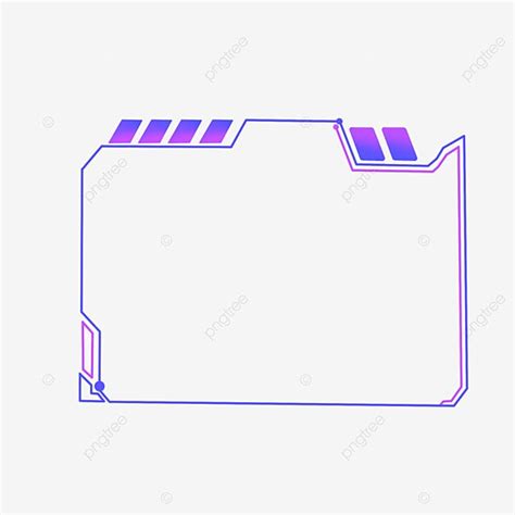 Technology Border White Transparent Technology Border Frame Line