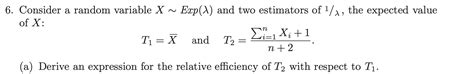 Solved Consider A Random Variable X∼expλ And Two