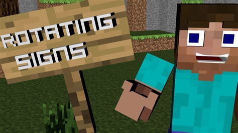 MineCraft How To Make Scrolling Text And Rotating Signs YouTube